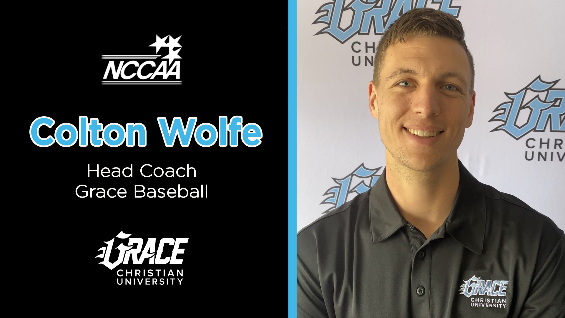 Colton Wolfe named Head Coach of Grace Baseball program - The Official ...