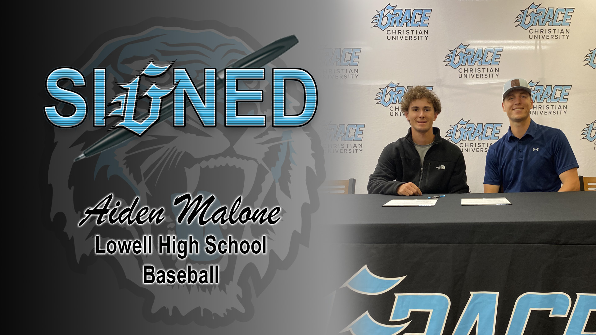 Grace baseball inks Lowell's Aiden Malone - The Official Site of the ...