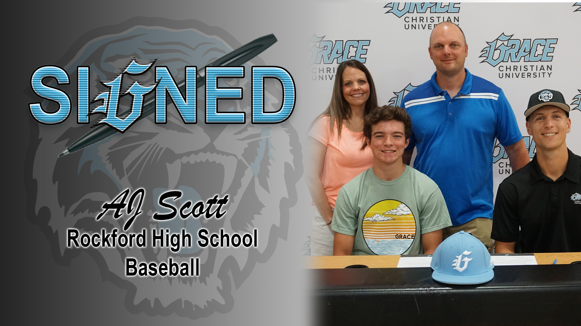 Grace Baseball inks AJ Scott - The Official Site of the Grace Christian ...