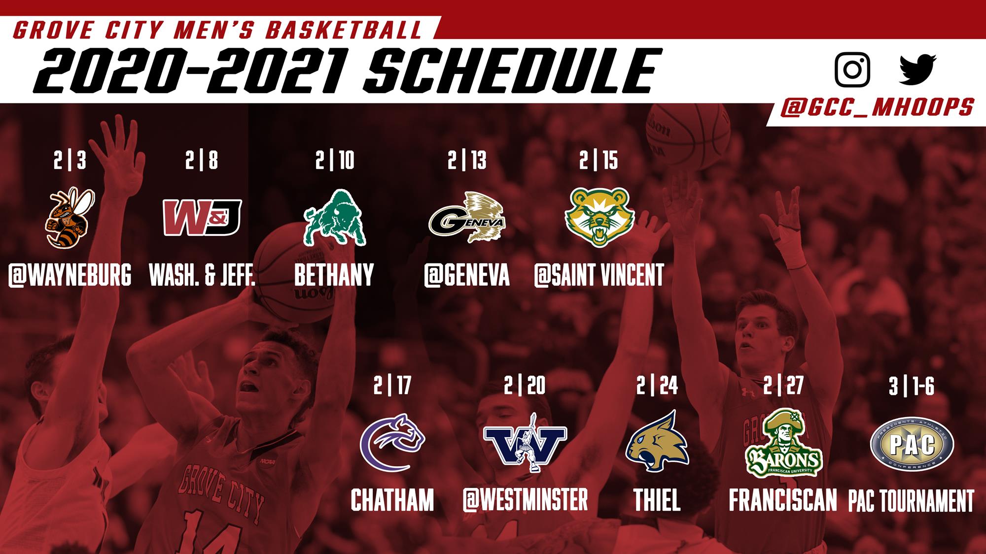Men's basketball schedule announced - Grove City College Athletics