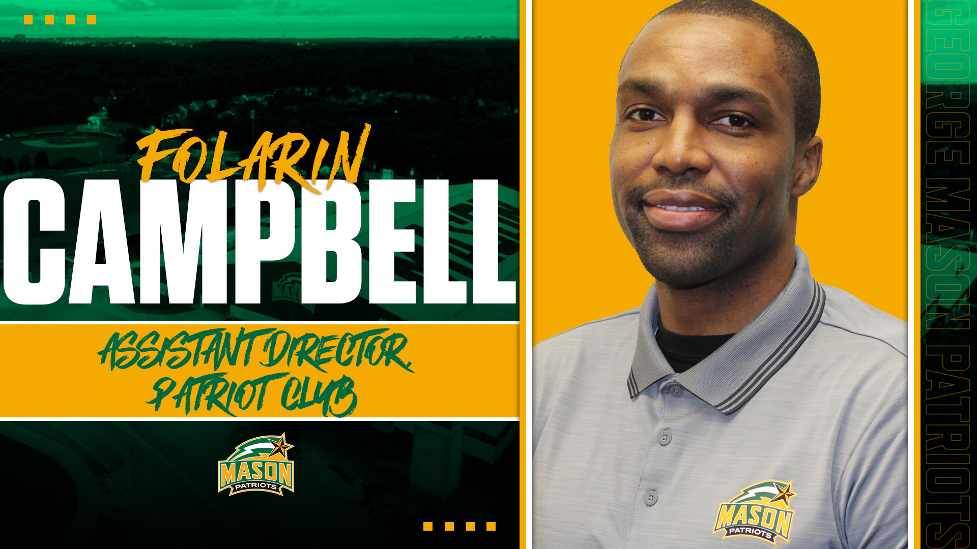 Folarin Campbell ('08) Named Assistant Director of the Patriot Club ...