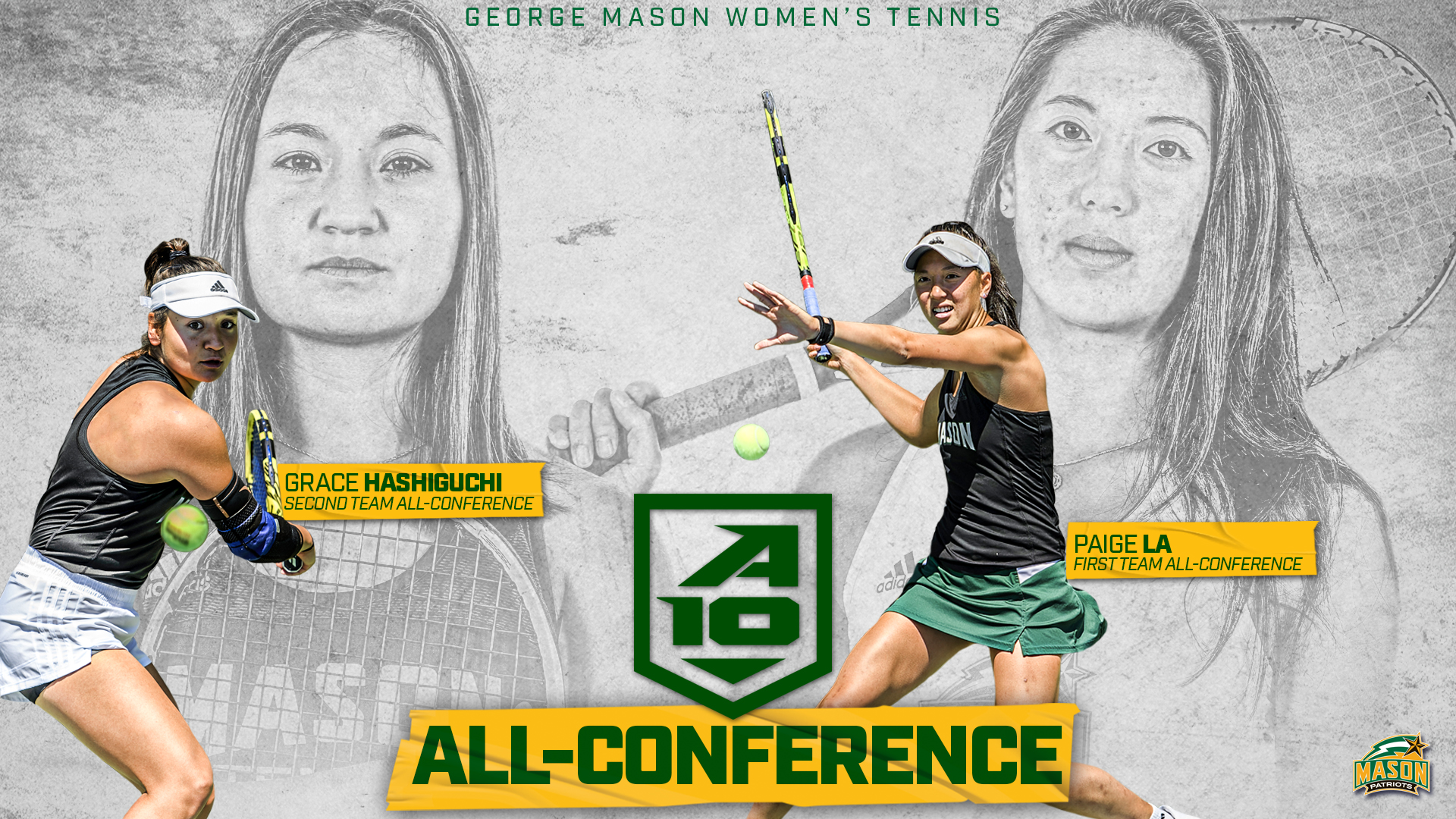 La, Hashiguchi Earn All-Conference Accolades - George Mason University ...