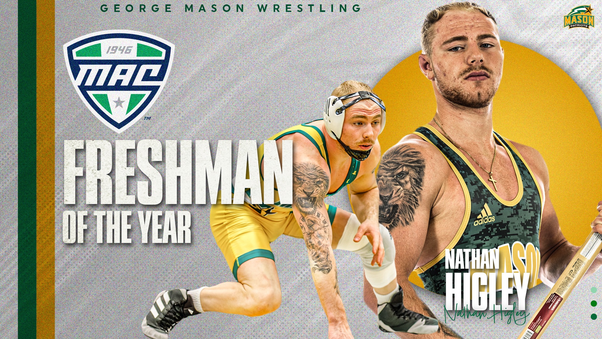 Higley Voted MAC Wrestling Freshman of the Year - George Mason ...