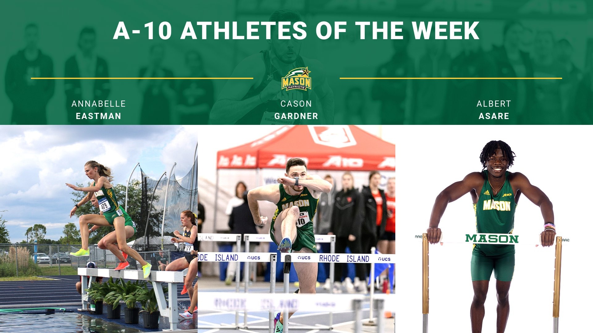 Eastman, Gardner and Asare Snatch A-10 Weekly Awards - George Mason University Athletics