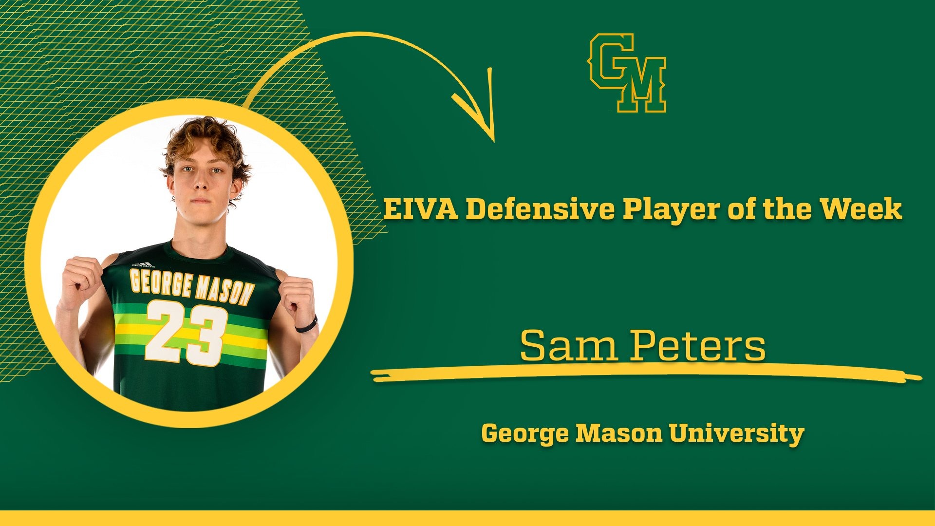 Peters Named EIVA Defensive Player of the Week - George Mason ...