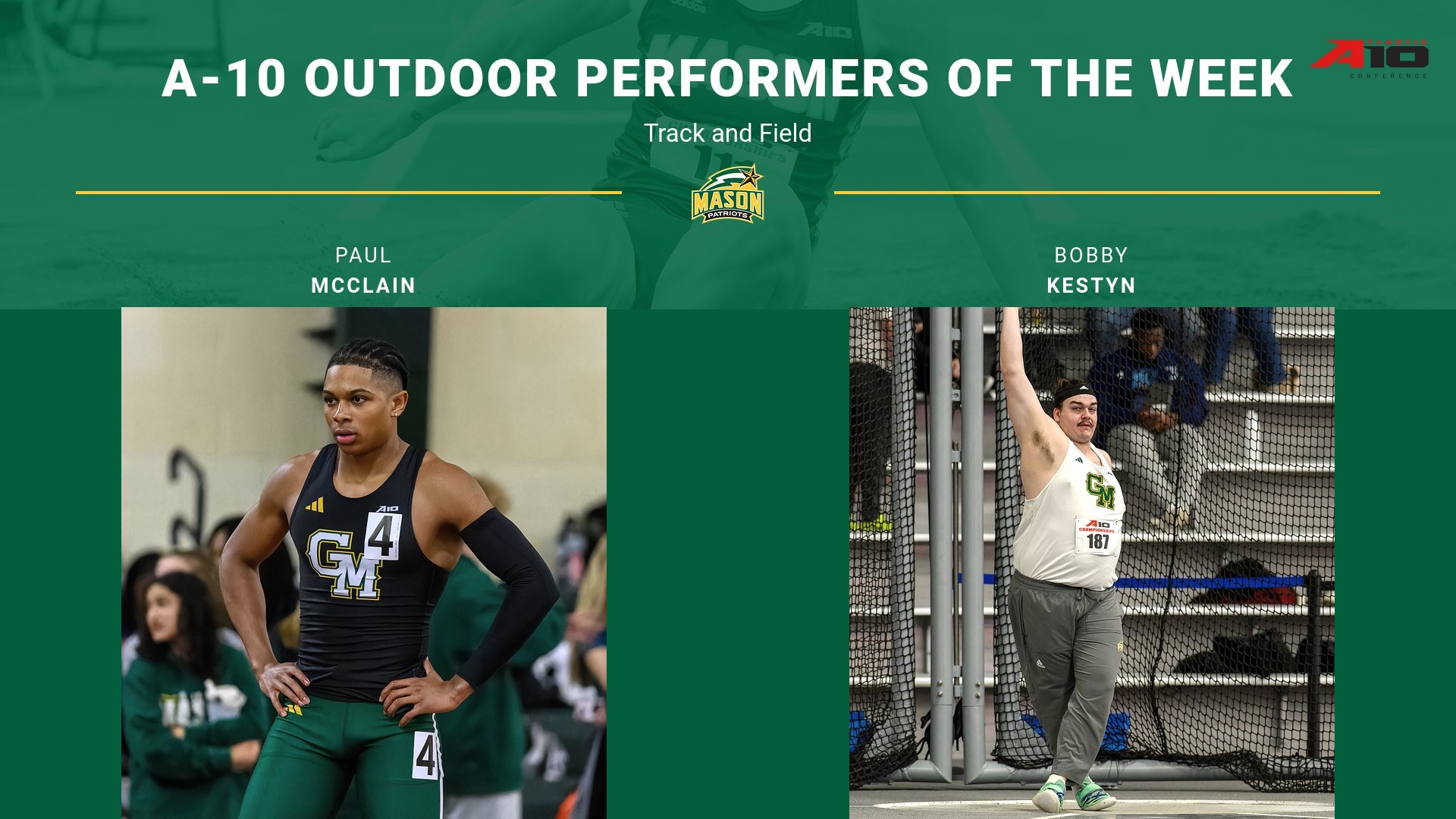 Bobby Kestyn and Paul McClain named A10 Performers of the Week - George ...
