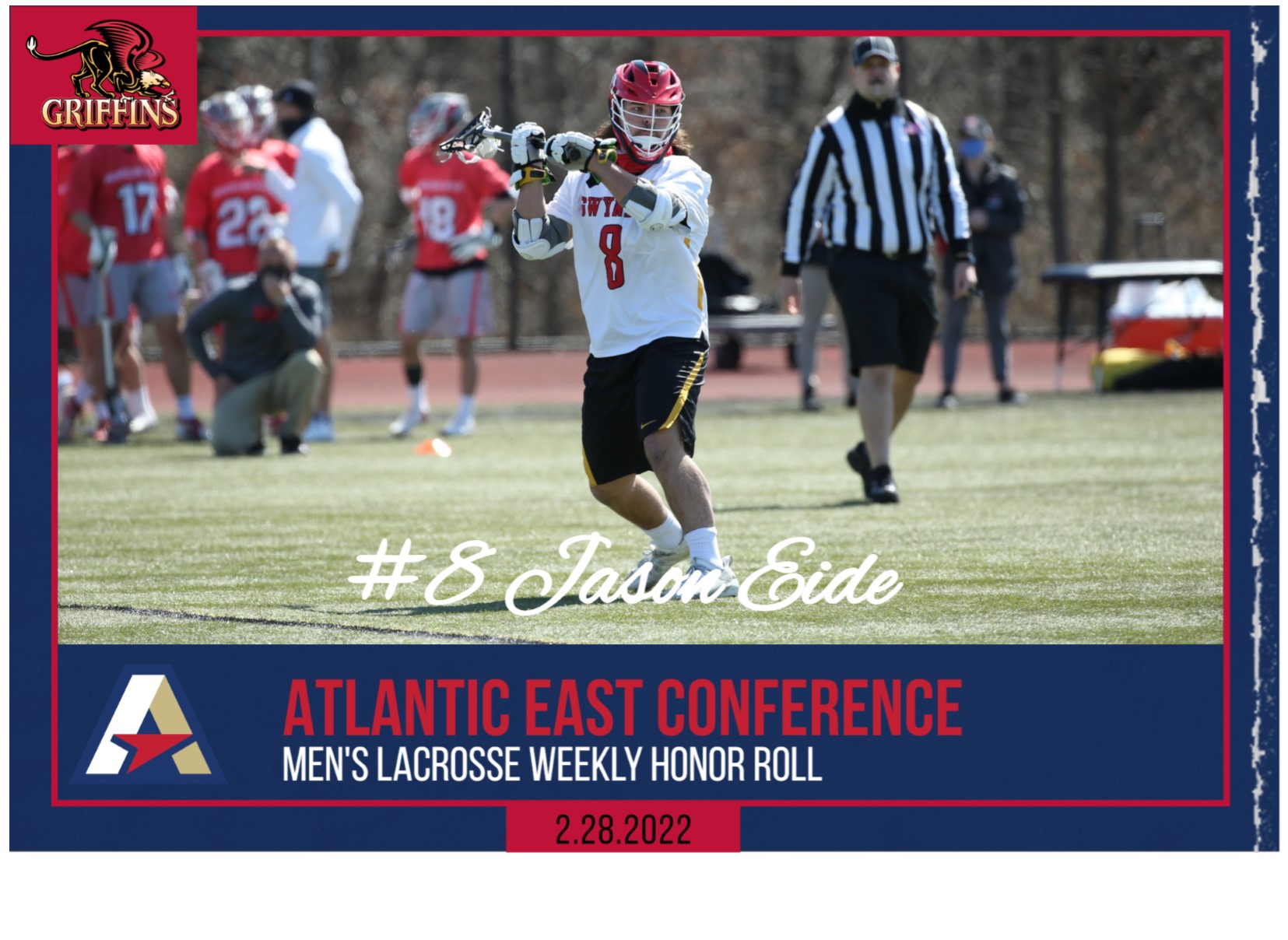 Eide Earns Recognition on AEC Men’s Lacrosse Weekly Honor Roll ...