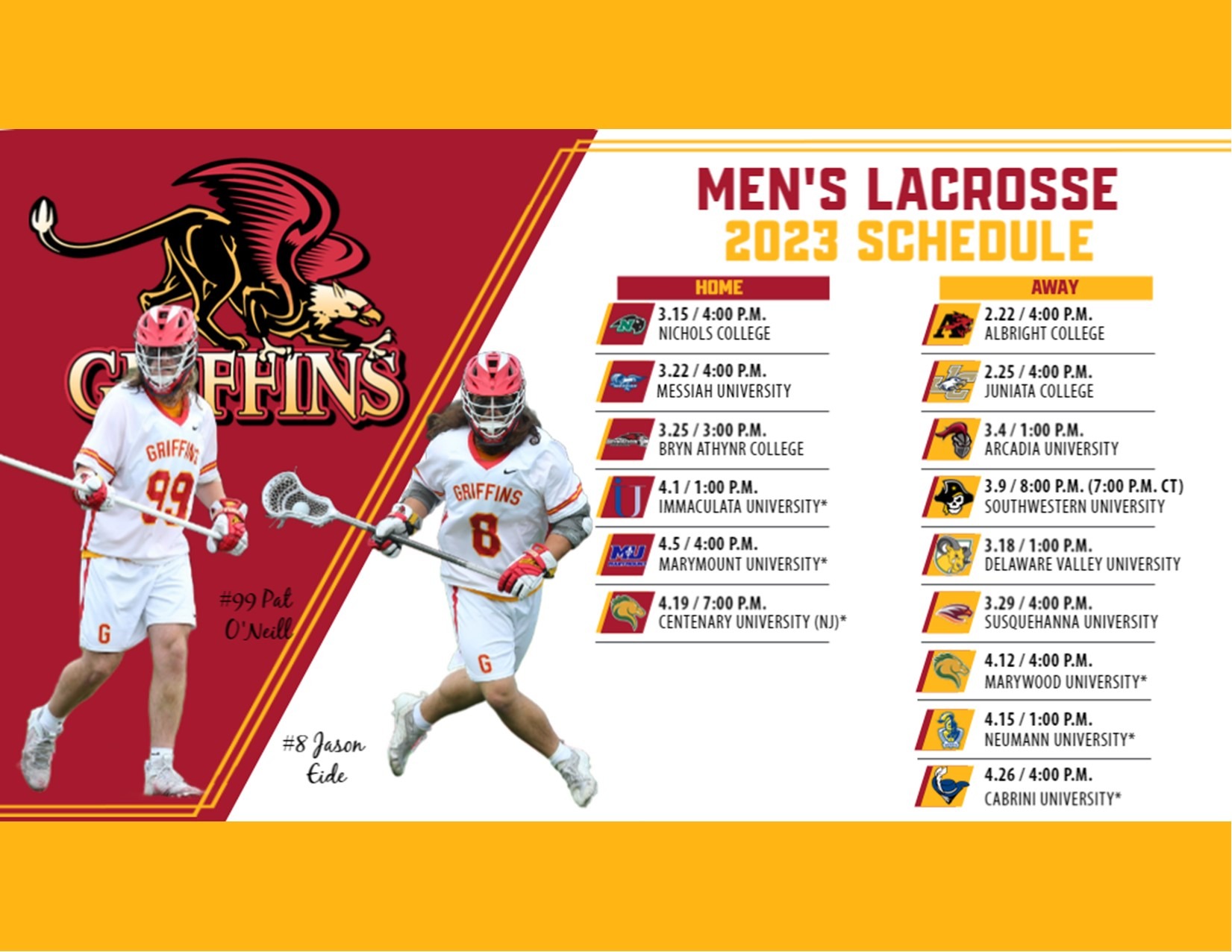 Pat O'Neill - 2024 - Men's Lacrosse - Gwynedd Mercy University Athletics