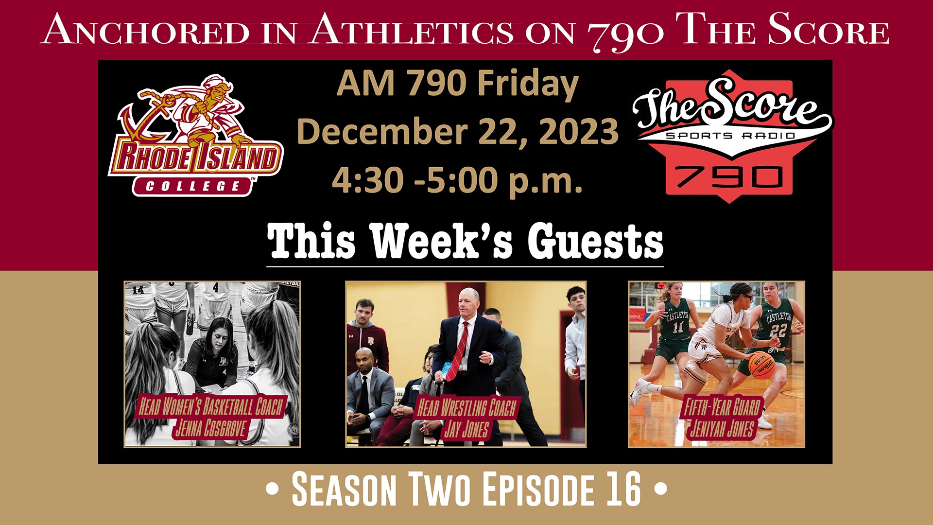 Episode 16 of Anchored in Athletics Set to Air on 790 The Score on Dec ...