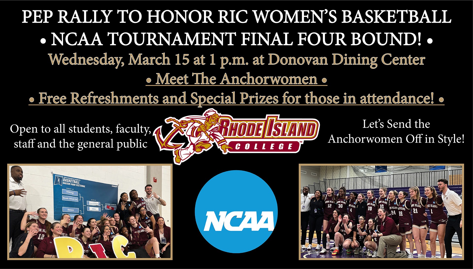 Pep Rally For Rhode Island College Women's Basketball Set for March 15 ...
