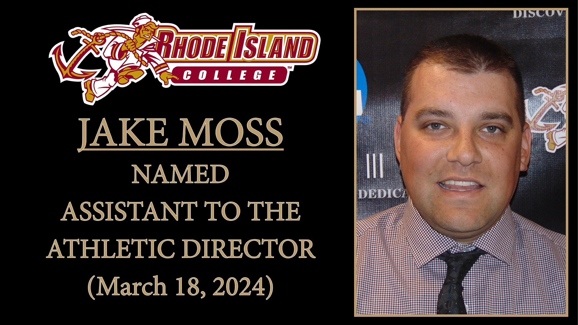 Jake Moss Named Assistant to the Athletic Director - Rhode Island College