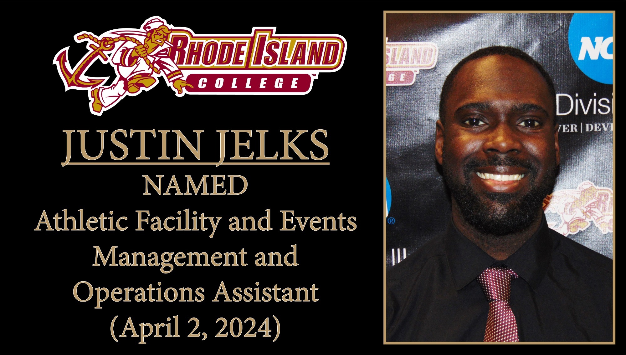 RIC Athletics Welcomes Justin Jelks to the Staff - Rhode Island College