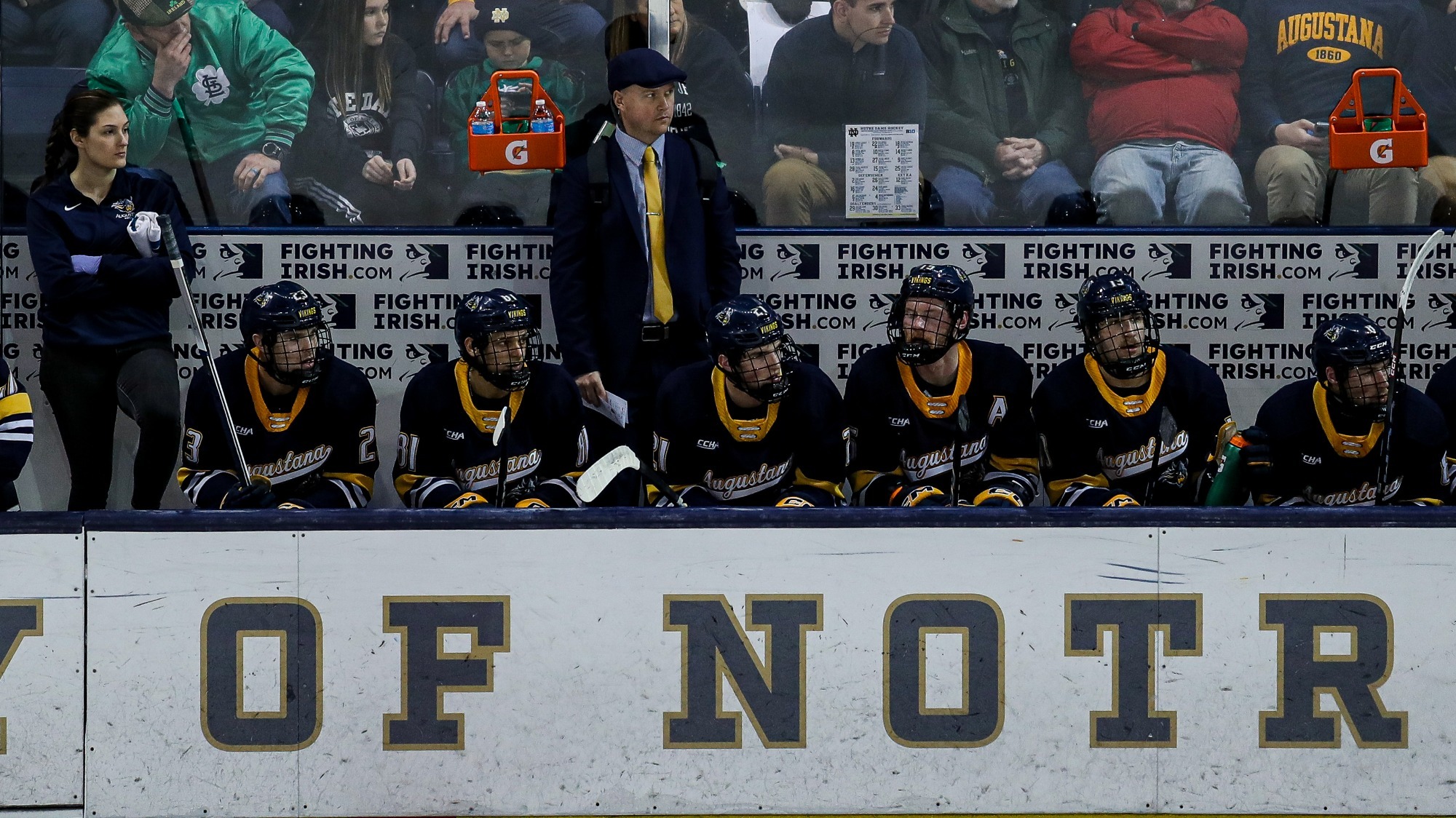 Viking Hockey Falls in Overtime to Notre Dame, 3-2 - Augustana ...