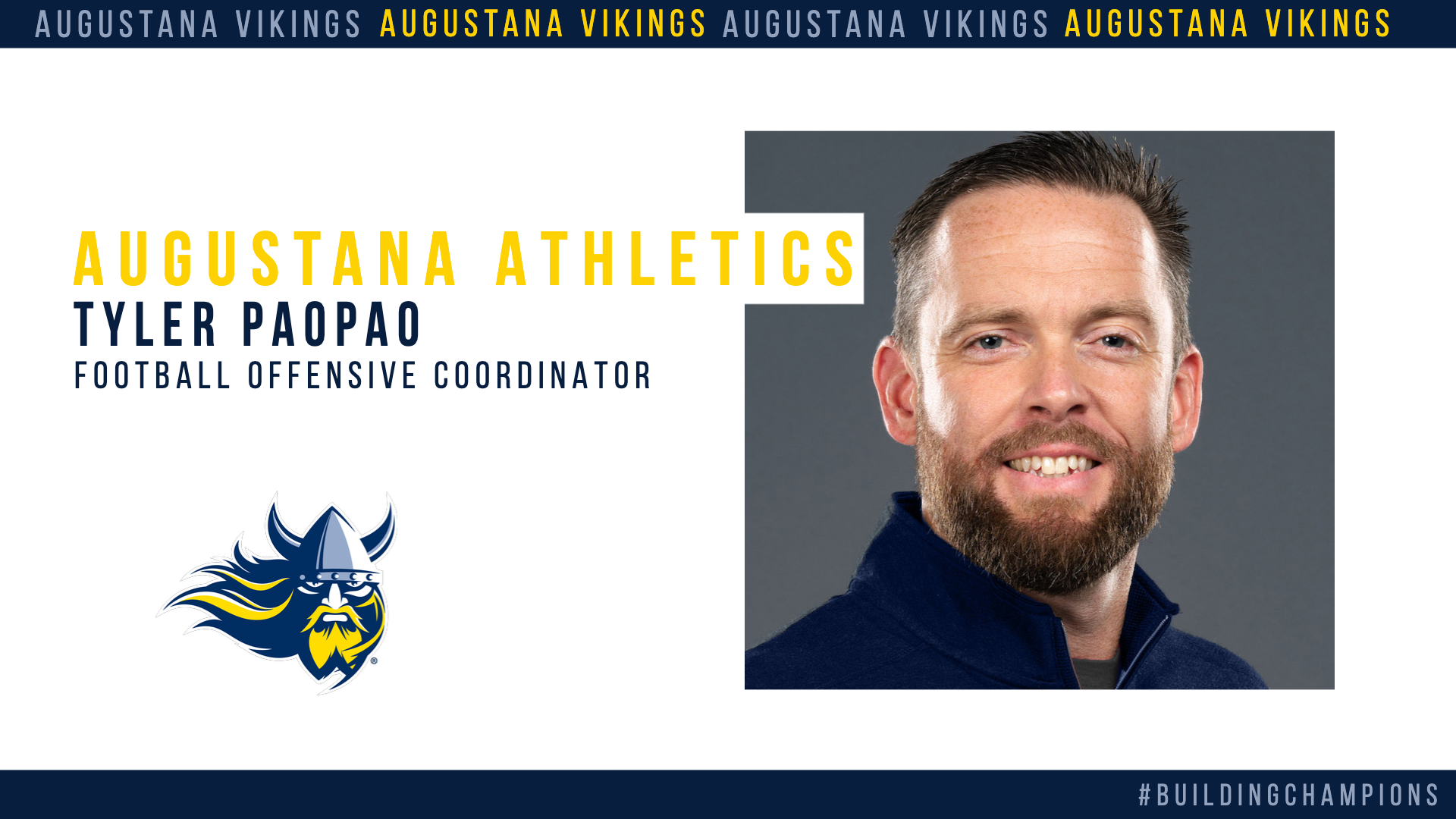 Olszewski Tabs Paopao as Offensive Coordinator - Augustana University ...