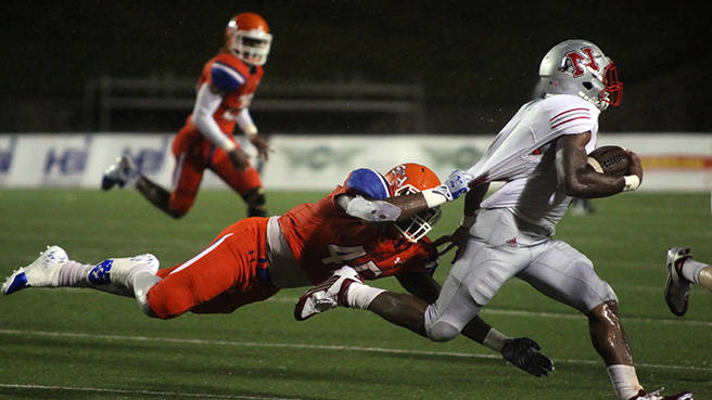 Sam Houston downs Nicholls 37-7 in rain - Sam Houston