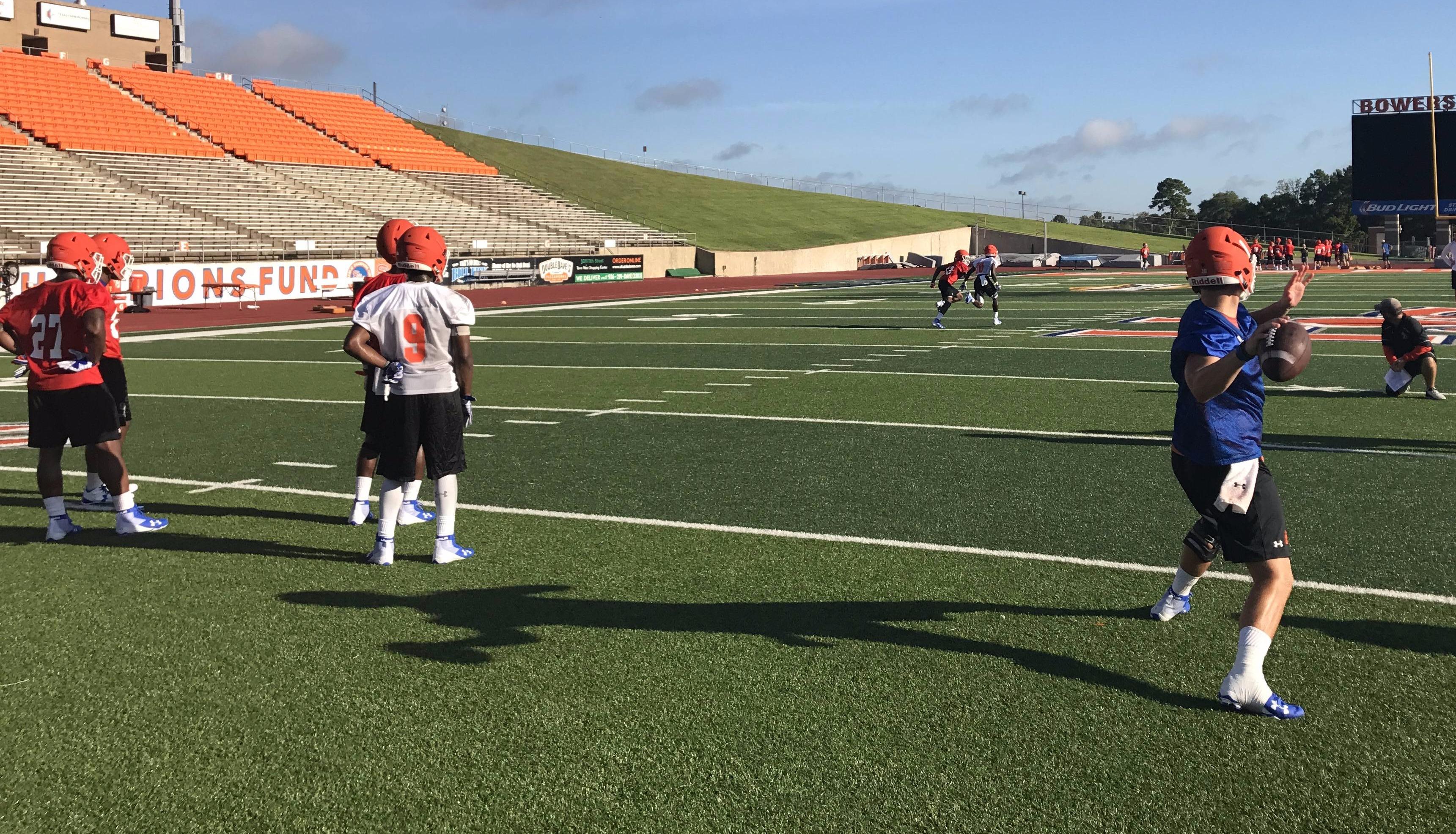 Football opens up fall practice - Sam Houston