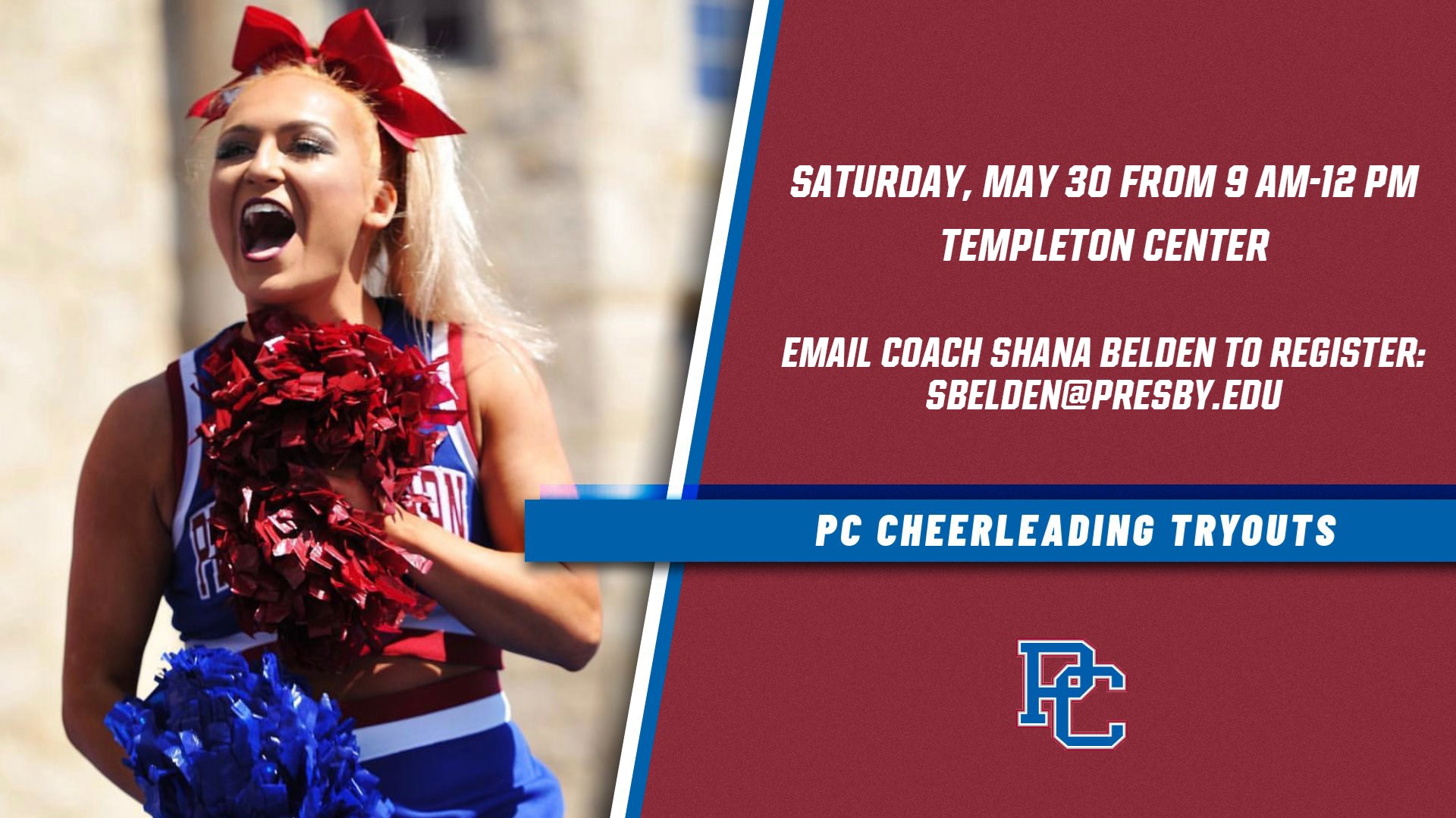 PC Cheerleading to Hold Tryouts on May 30 - Presbyterian College