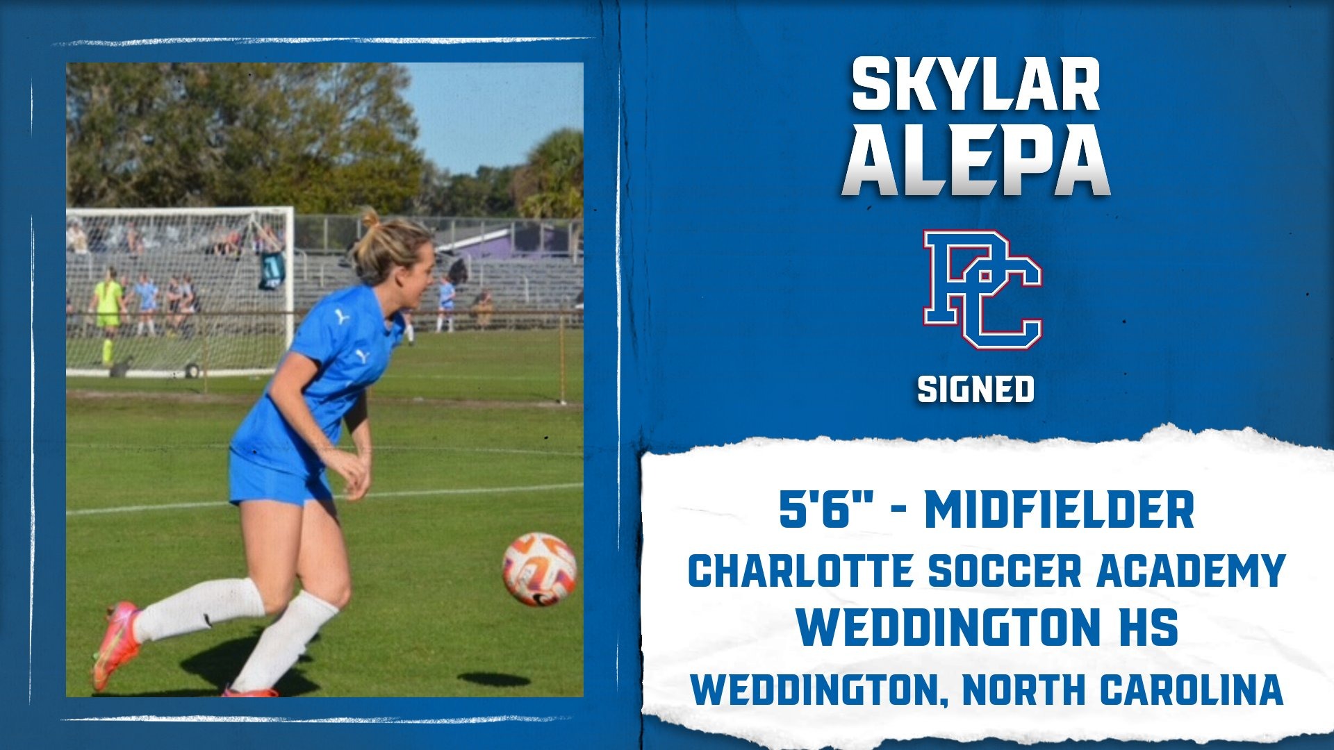Women’s Soccer Adds Alepa to 2023 Signing Class - Presbyterian College