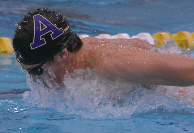 Swim/Dive completes action in quad meet - Albion College