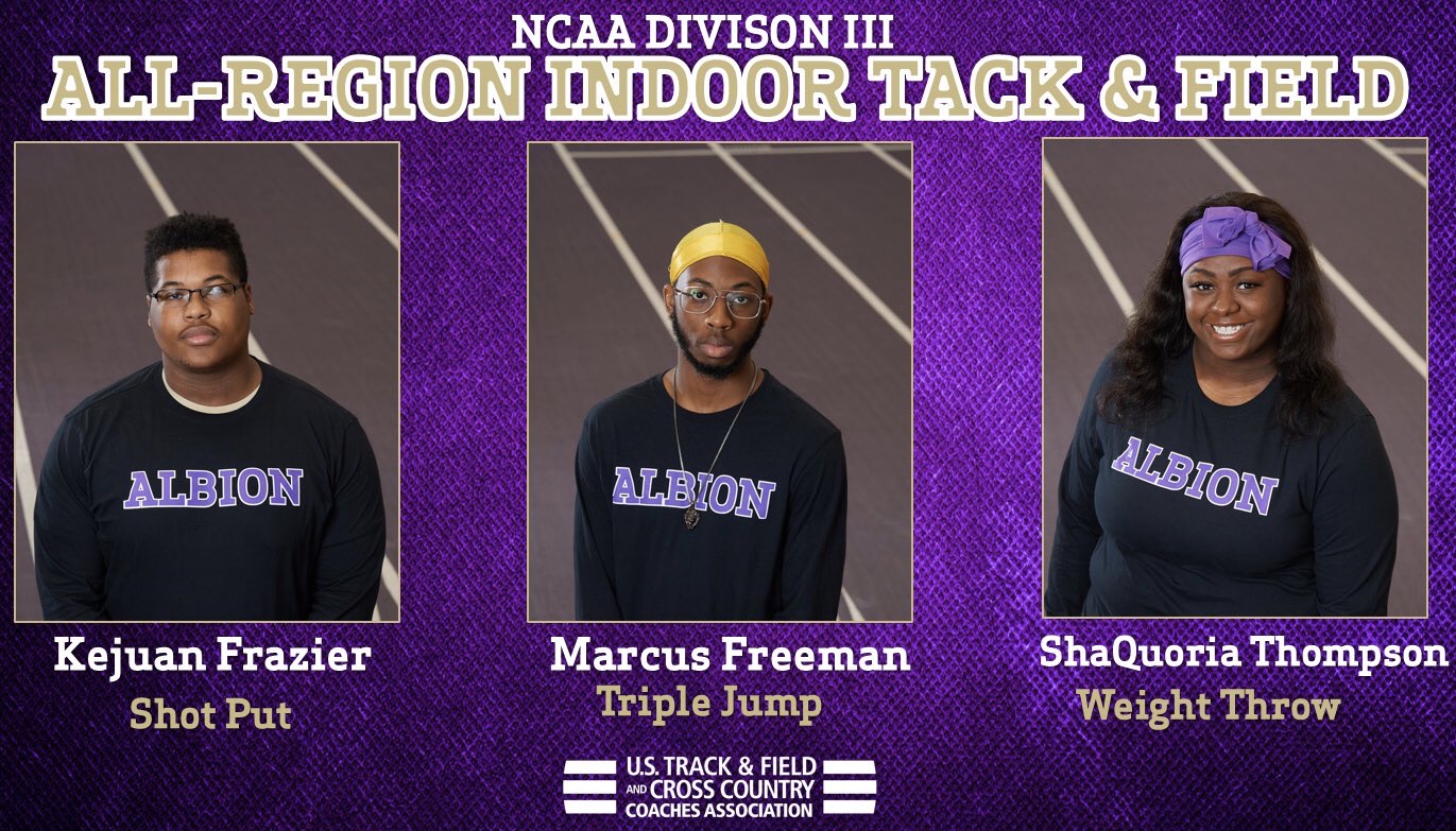 Three Britons Named Indoor All-Region - Albion College