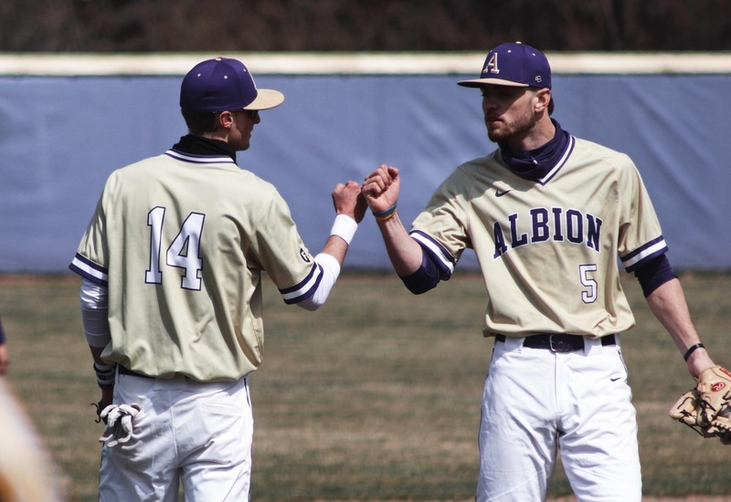 Baseball edged out twice by Knights - Albion College