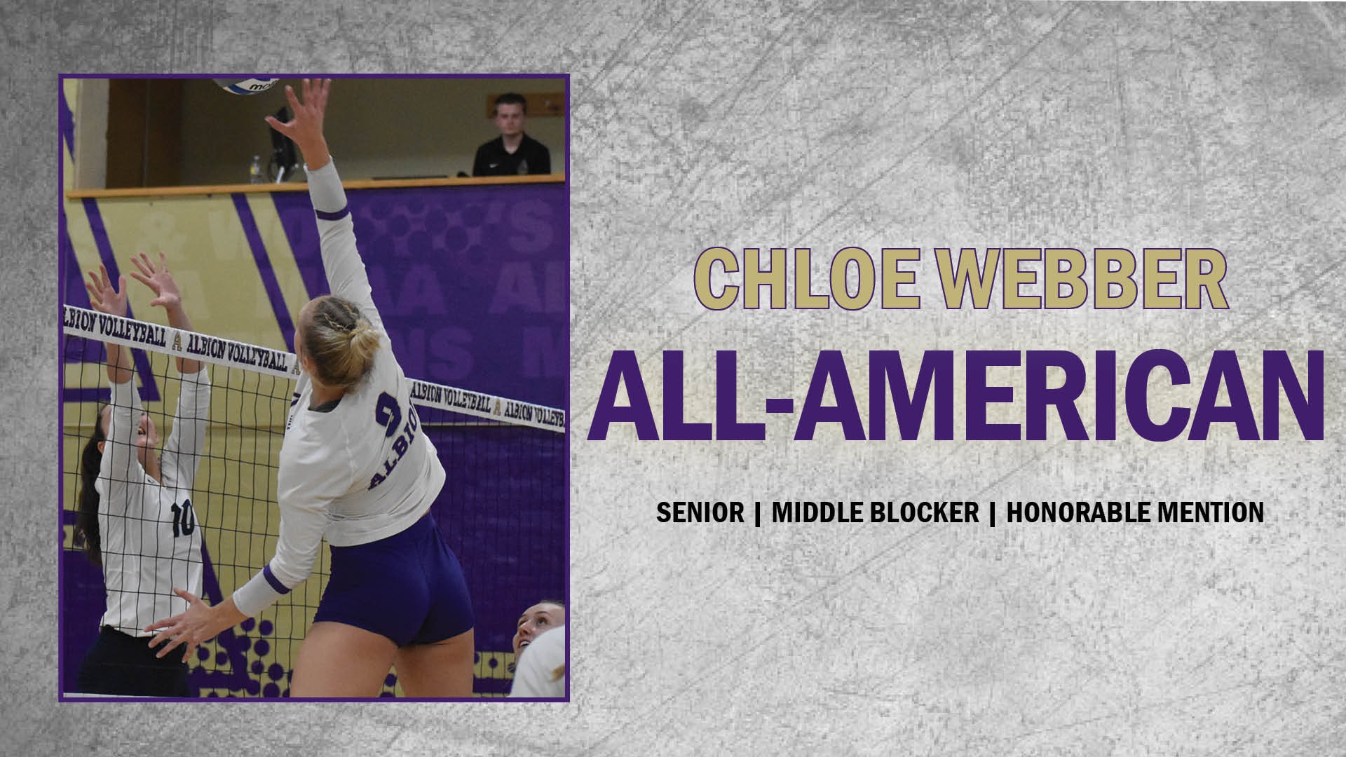 Chloe Webber: All-American - Albion College