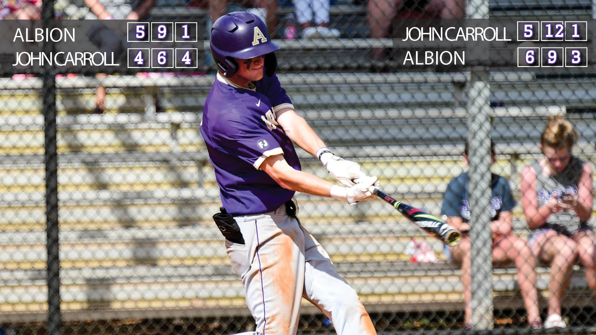 Baseball sweeps in wild twinbill - Albion College