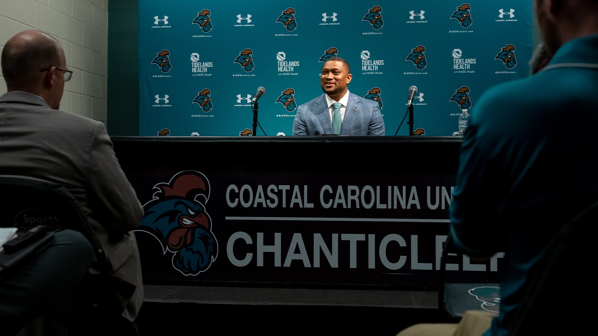 Men's Basketball Coach Justin Gray Introduced to Teal Nation - Coastal ...