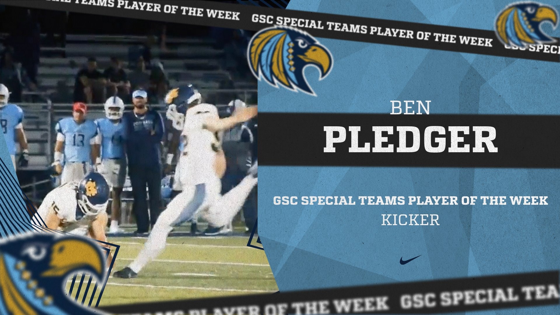 Pledger Named GSC Special Teams Player of the Week - Mississippi ...
