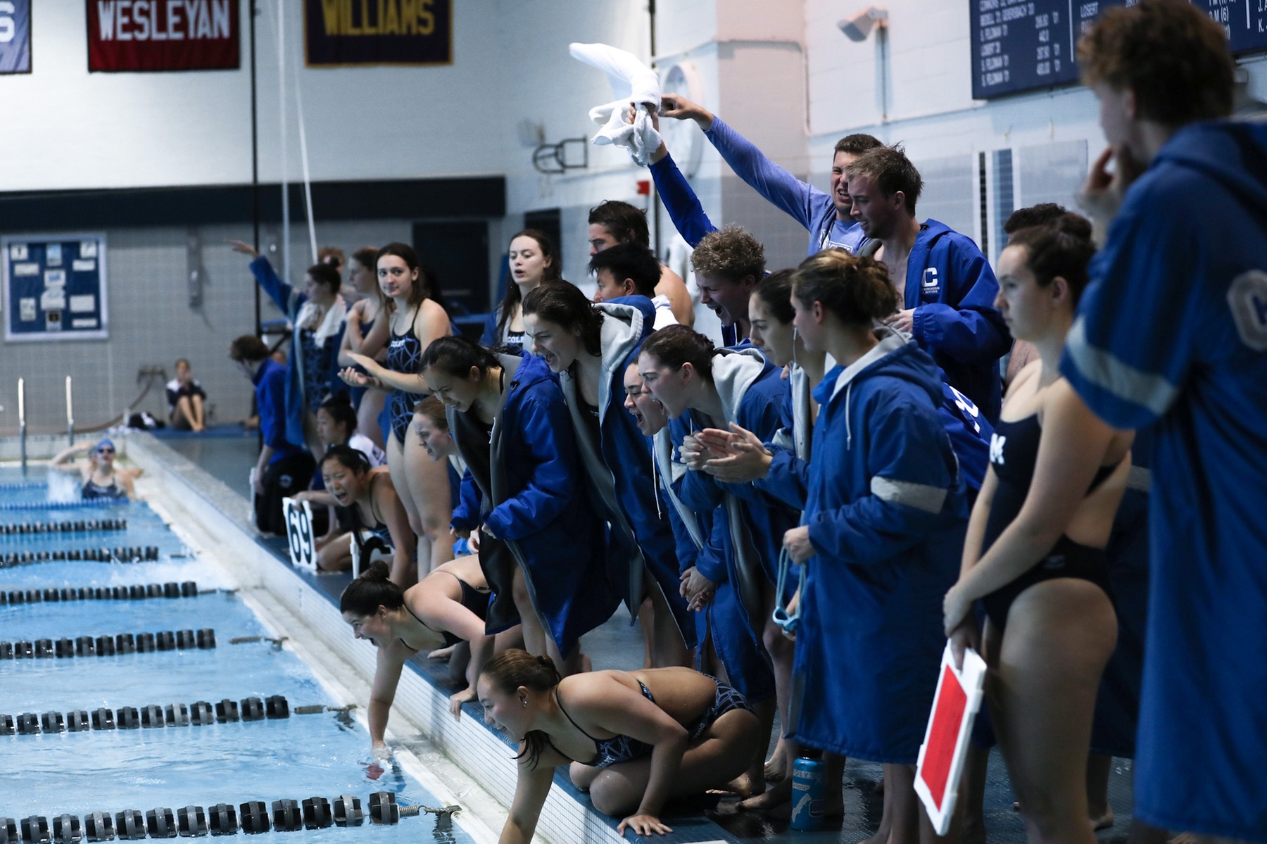 Colby Swimming & Diving team welcome Middlebury, celebrate the Harold ...
