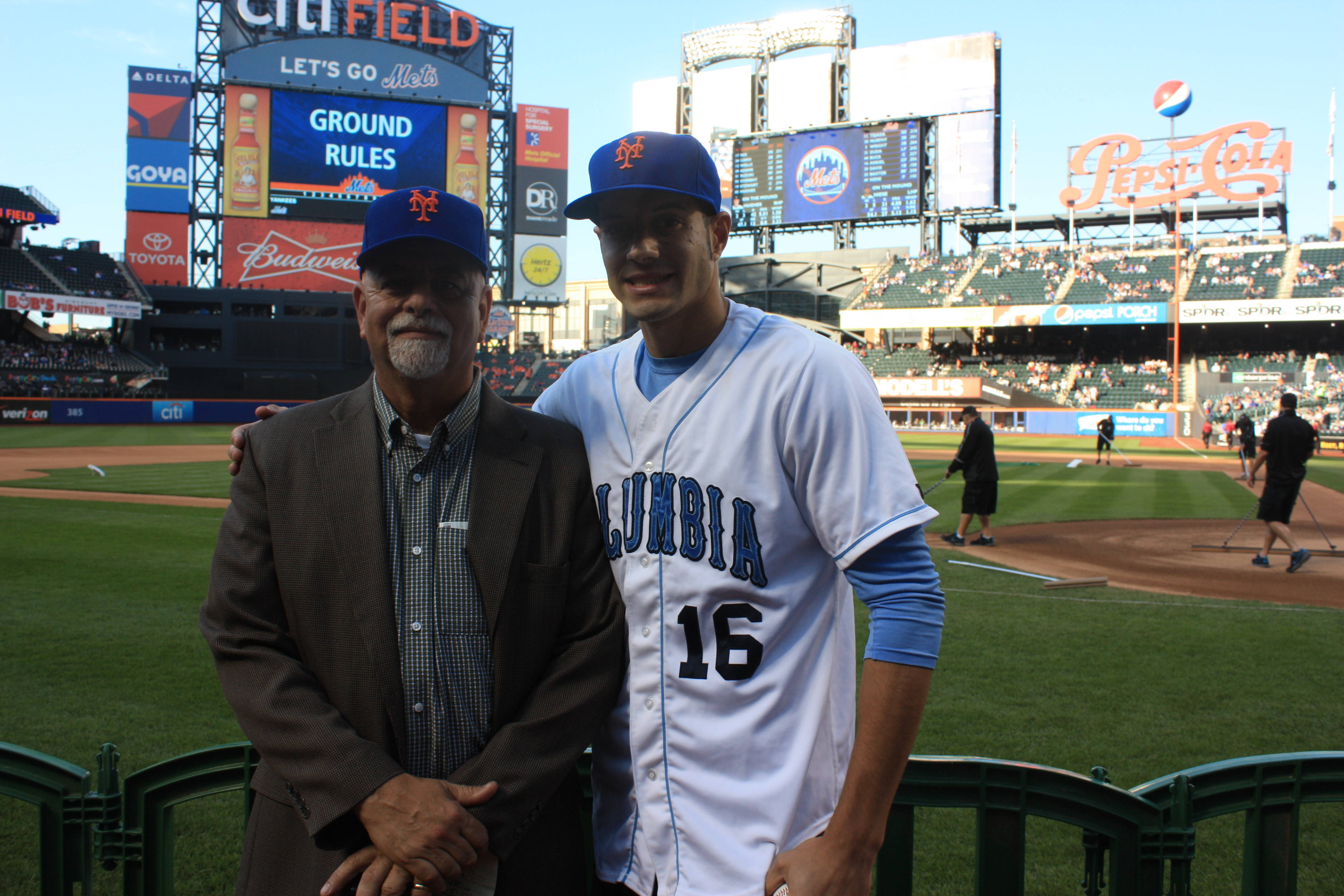 PHOTOS: Joey Falcone Throws Out First Pitch at Mets Game - Columbia ...