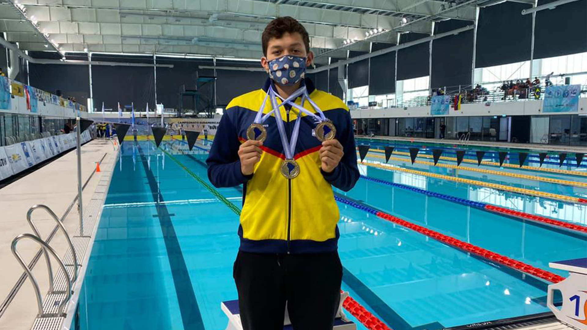 Men’s Swimmer Anthony Rincon Wins Gold Medals at South American ...