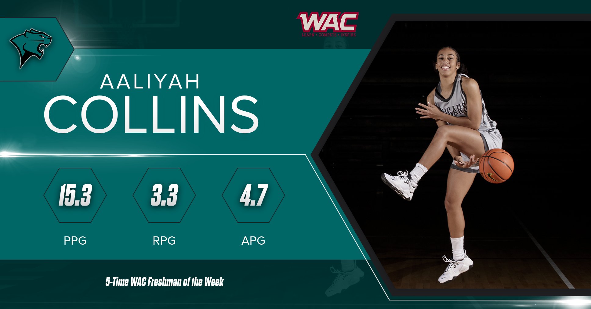 Aaliyah Collins Selected as WAC Freshman of the Week for Fifth Time ...