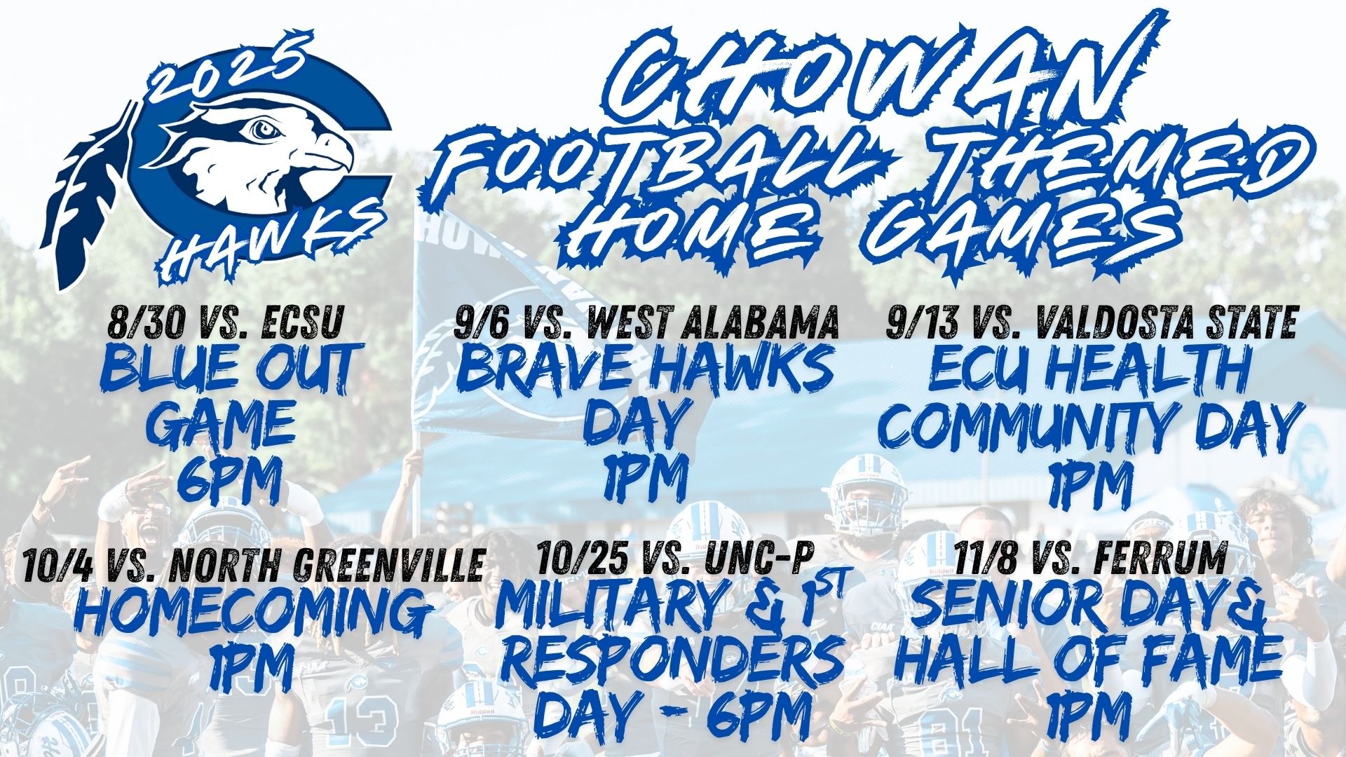 Chowan Football Prepares for 2025 Season in Conference Carolinas ...