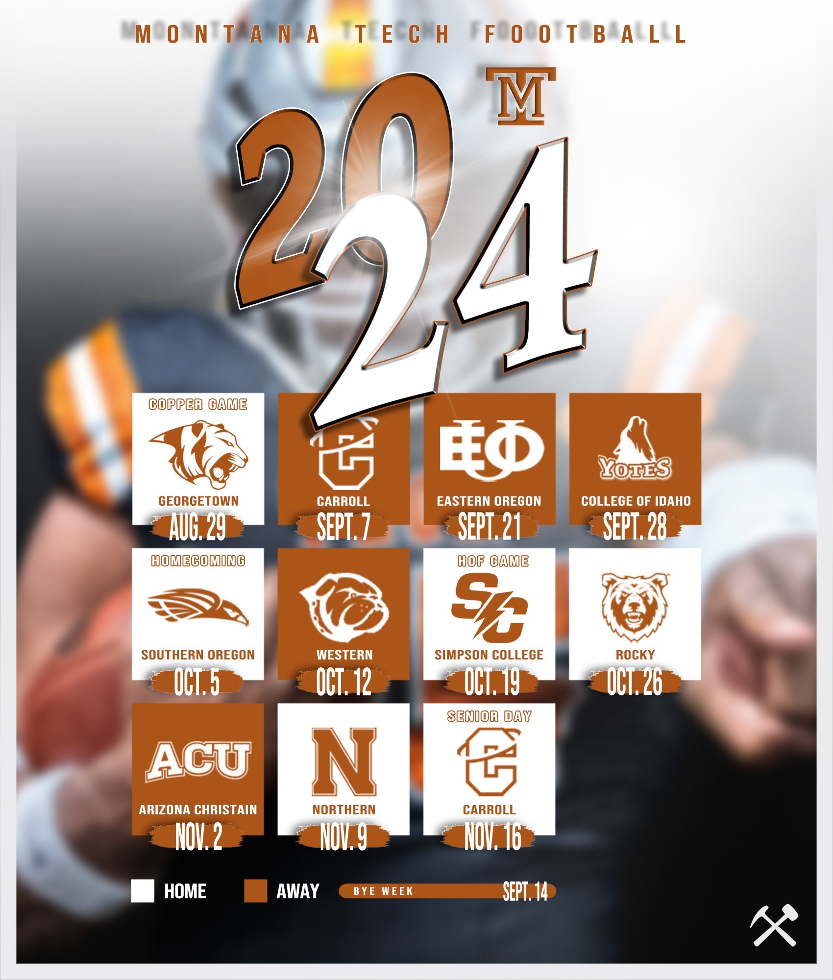 Oredigger Football Releases 2024 Schedule - Montana Tech Athletics