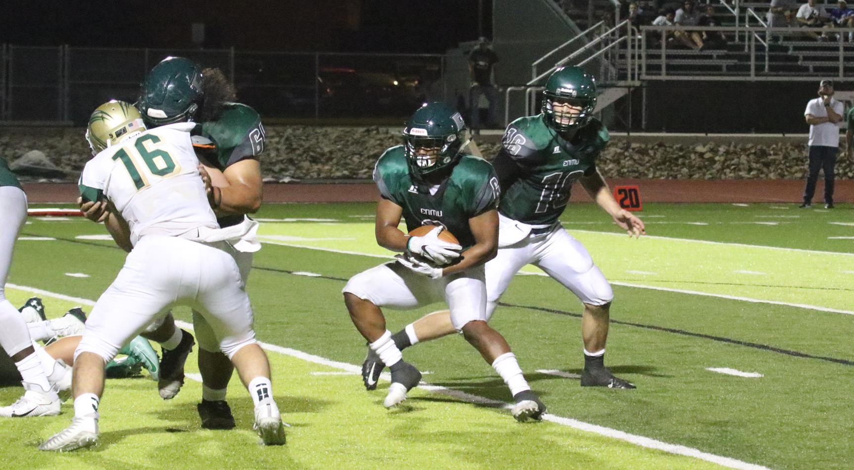 Run Game and Late Turnover Seals 35-28 Opening Game Win for Hounds ...