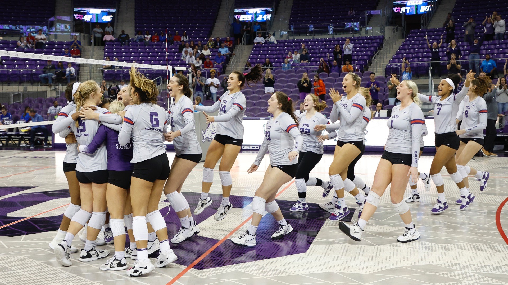TCU Stuns Kansas with Reverse Sweep to Match Best-Ever Mark in Big 12 Play - TCU Athletics