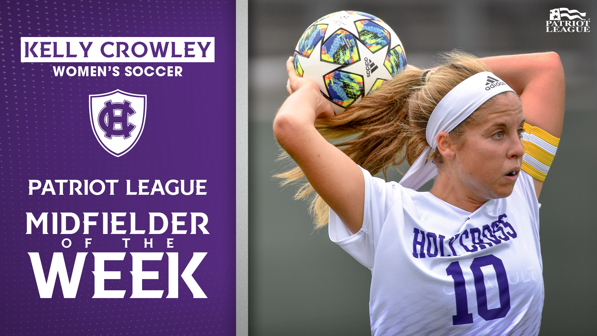 Crowley Named Patriot League Midfielder of the Week - Holy Cross Athletics