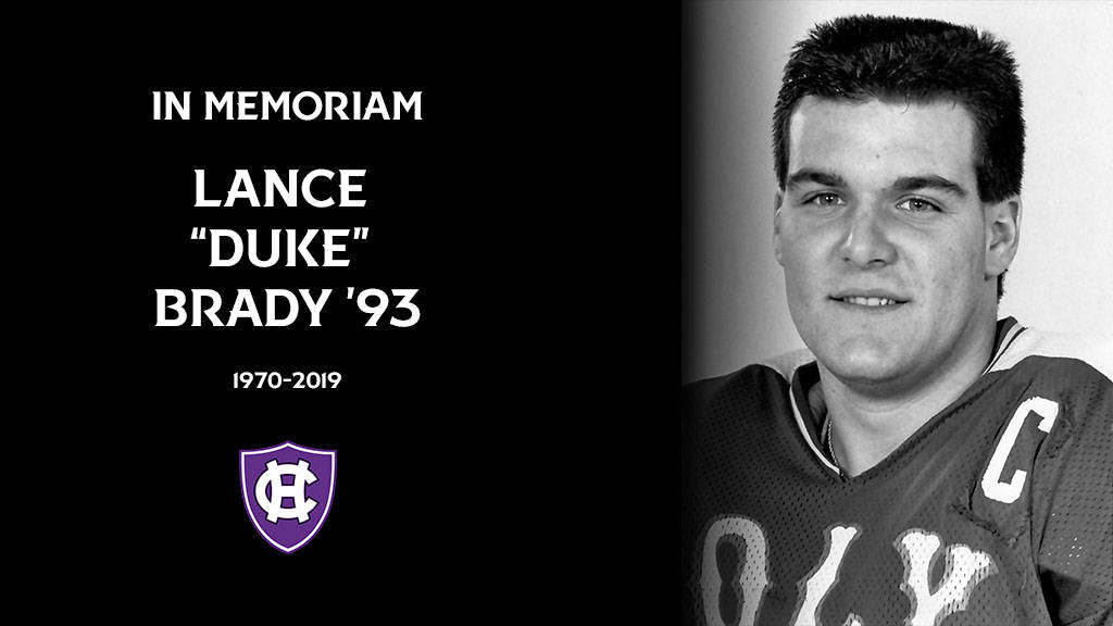 Holy Cross Mourns the Passing of Lance “Duke” Brady '93 - Holy Cross ...