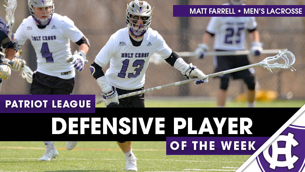 Matt Farrell Named Patriot League Defensive Player of the Week - Holy ...