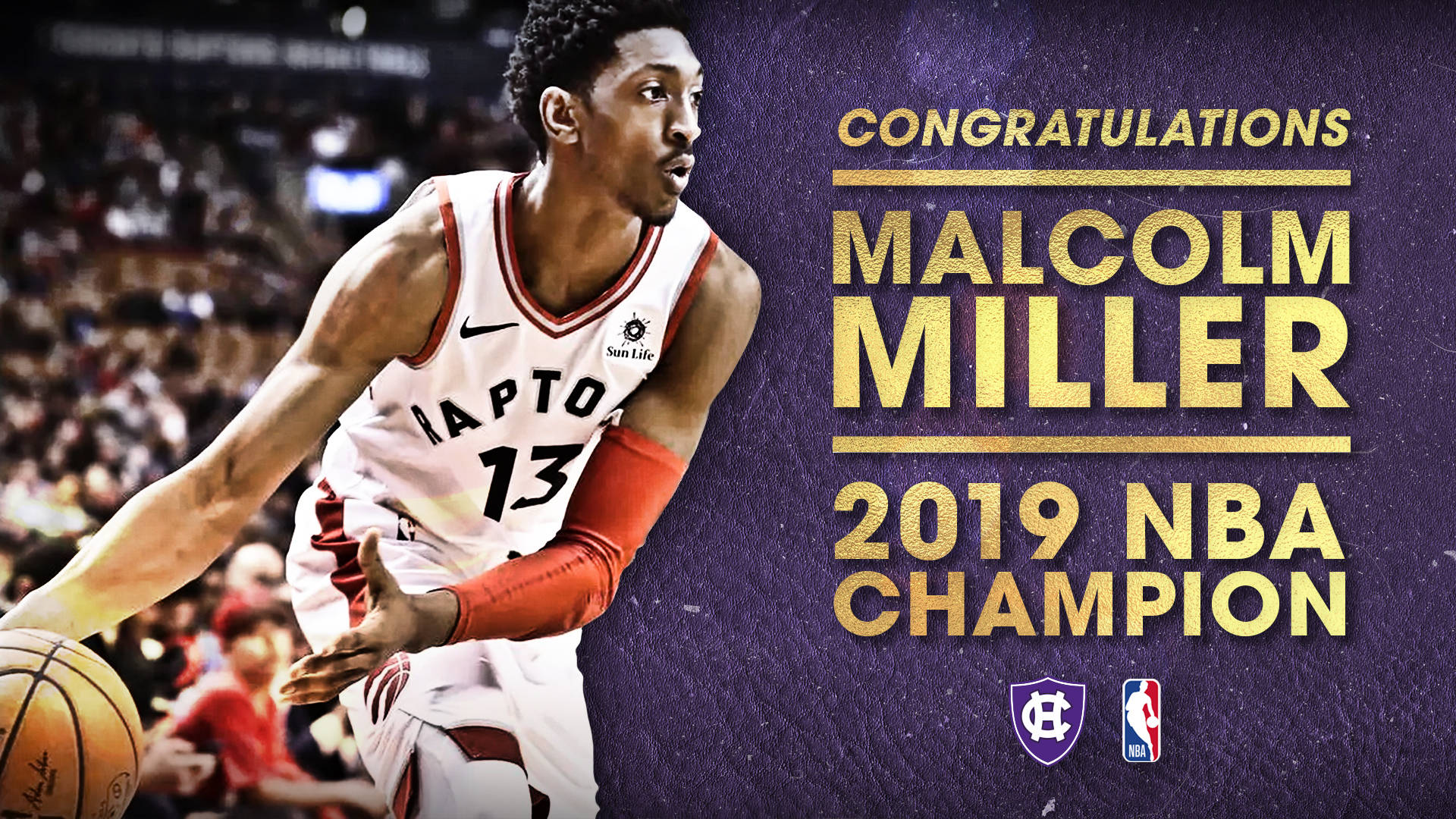 Malcolm Miller Wins NBA Title with Toronto Raptors - Holy Cross Athletics