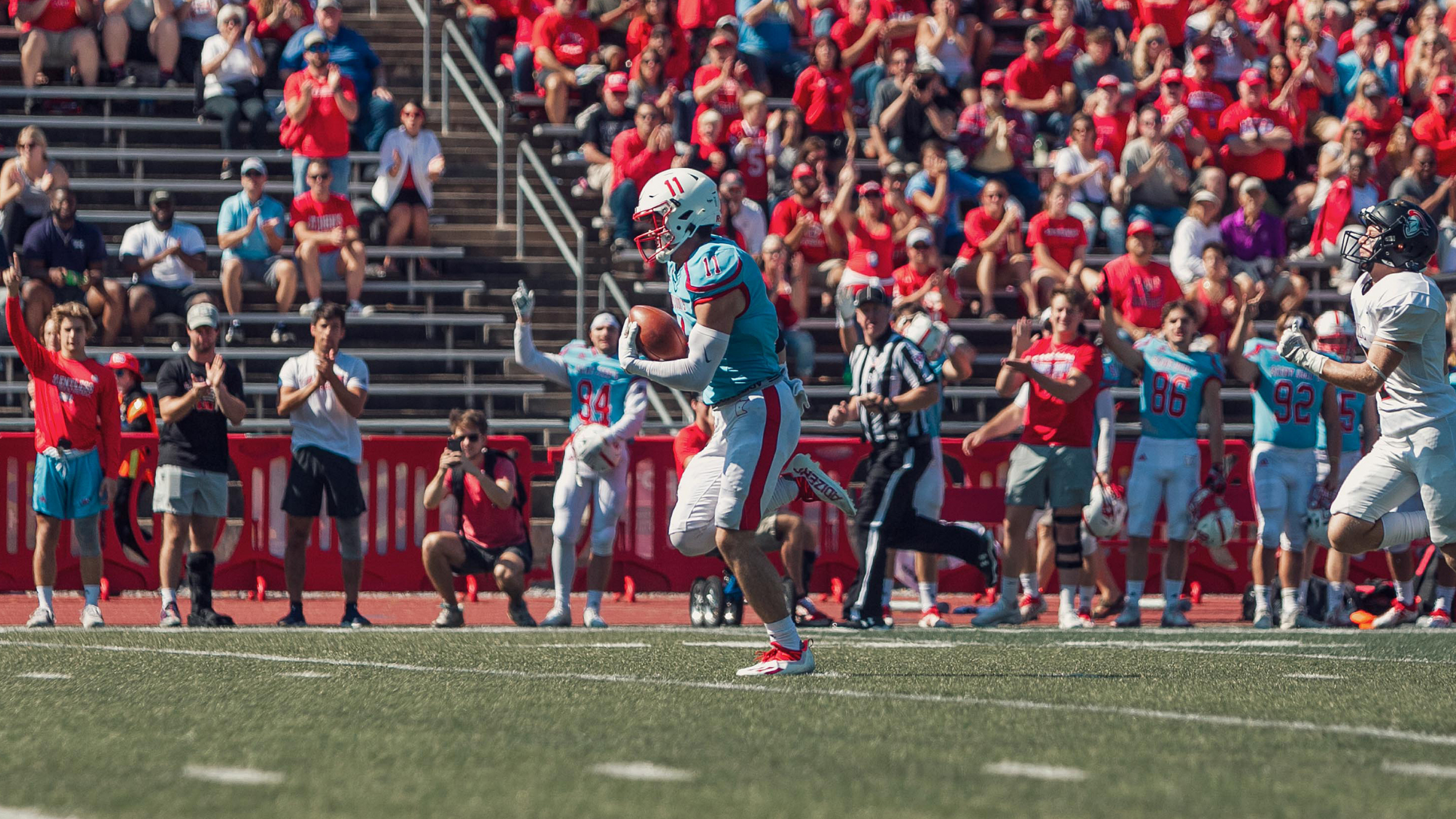 Second Game Brings Many Firsts in 55-7 Win - Saint John's University ...