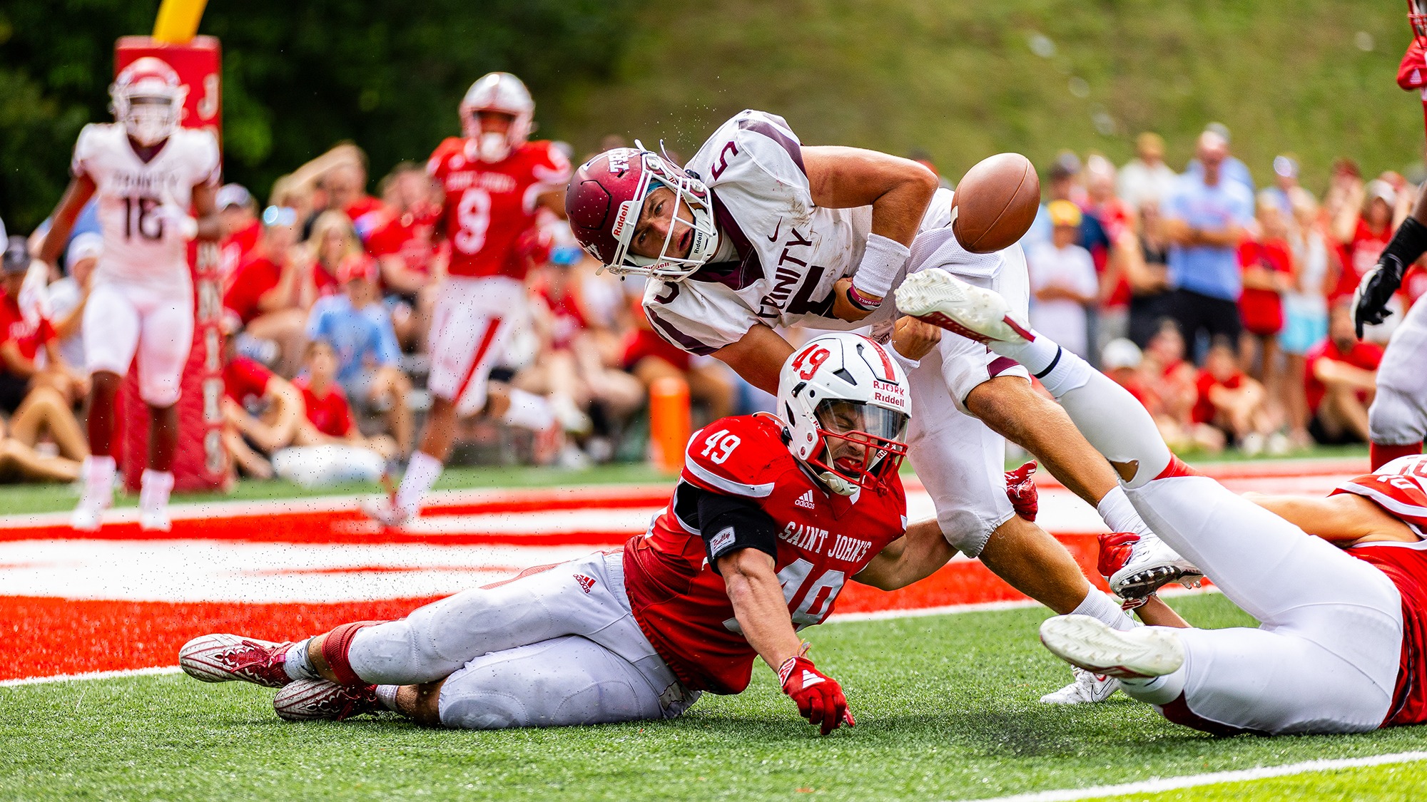 Wild Comeback Lifts No. 6 SJU Past No. 4 Trinity 34-31 in OT - Saint ...