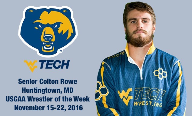 Colton Rowe - 2016-17 - Wrestling - WVU Tech Athletics