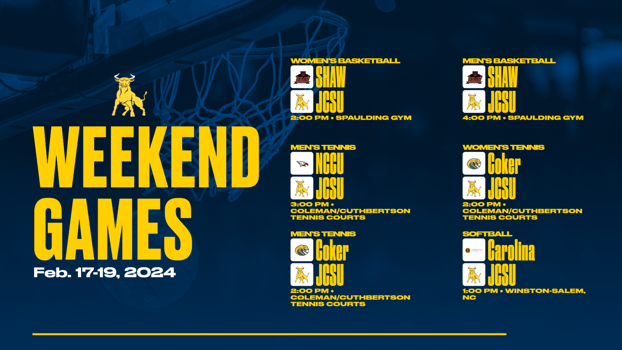 Busy Weekend in JCSU Athletics - Johnson C. Smith University Athletics