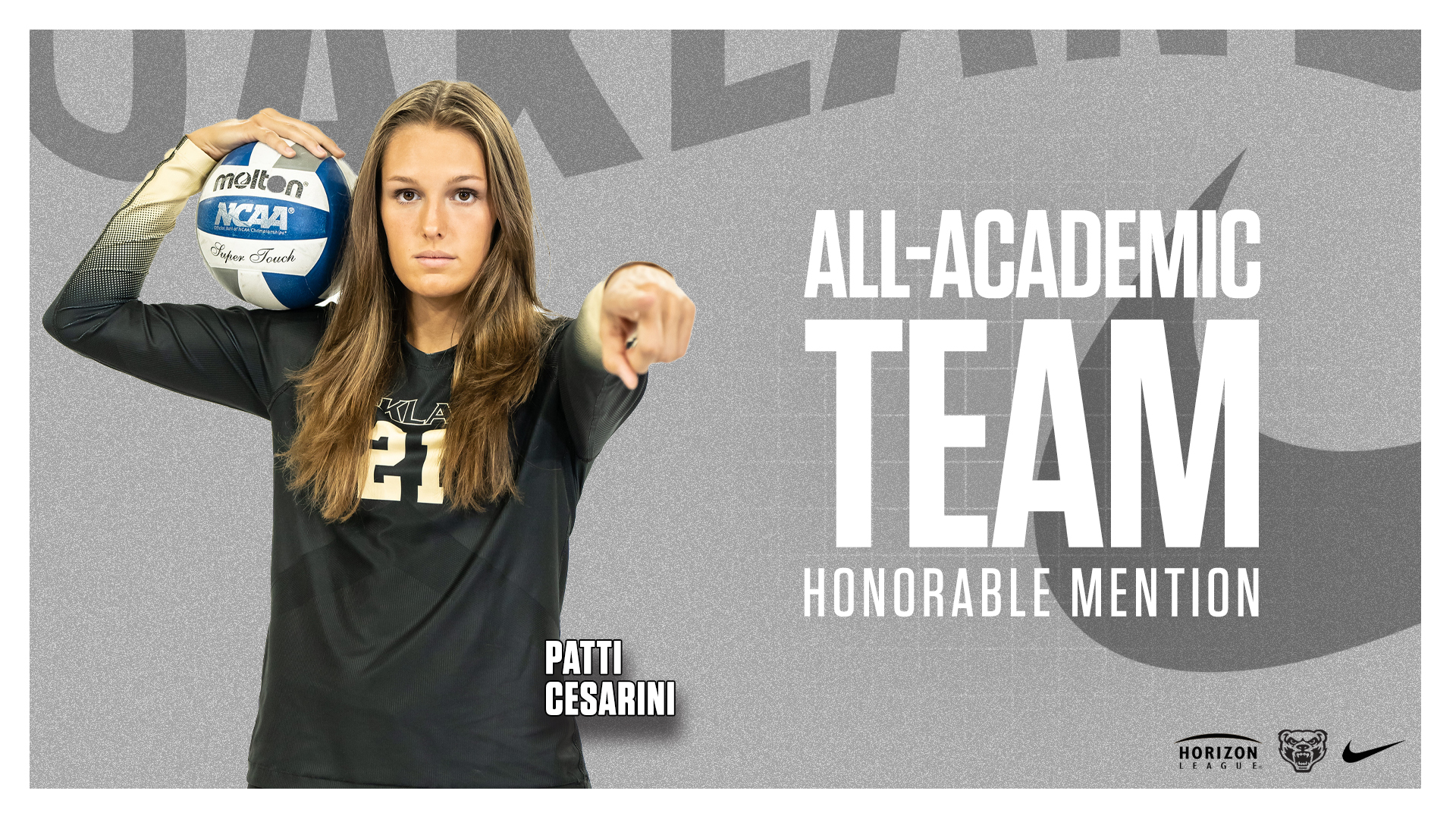 Cesarini Earns #HLVB All-Academic Honorable Mention Status - Oakland ...