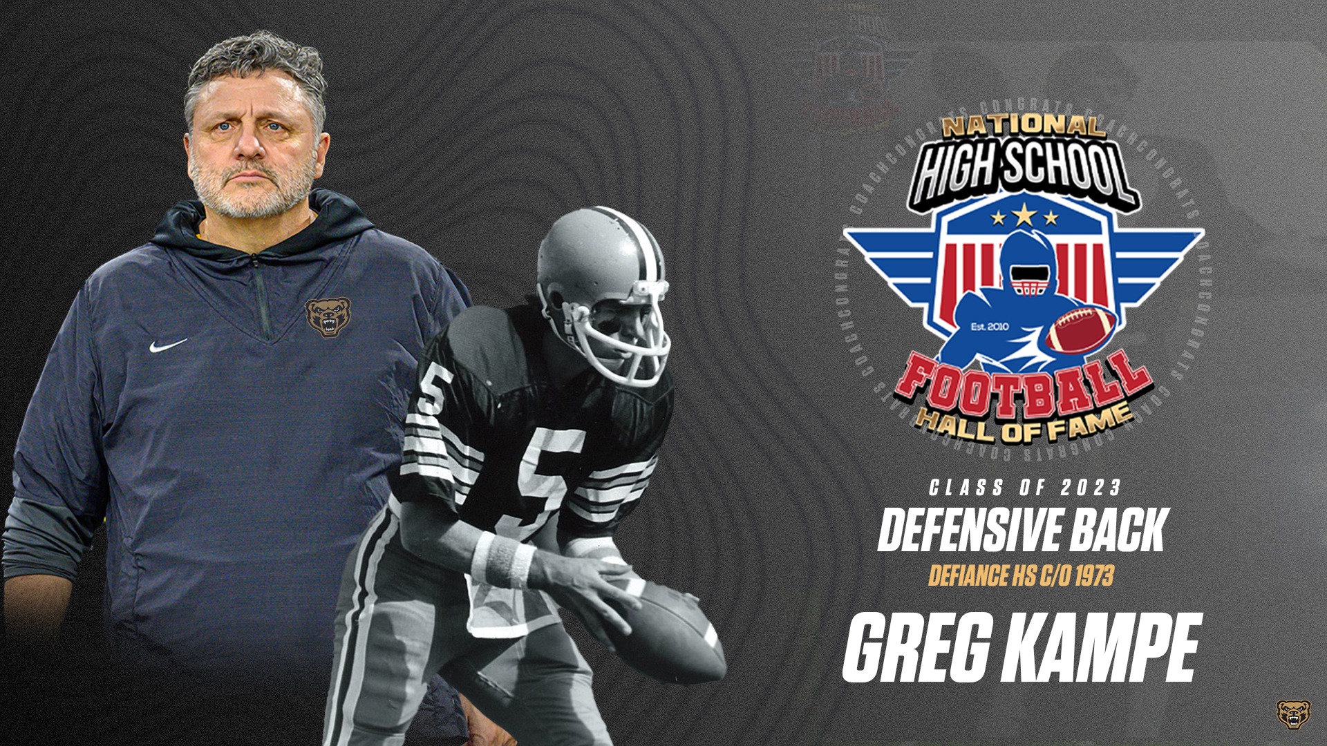 Greg Kampe To Be Inducted Into Inaugural NHS Football Hall of Fame ...