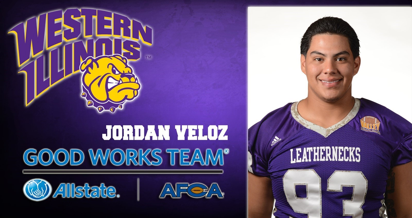 Jordan Veloz - Football - Western Illinois University Athletics