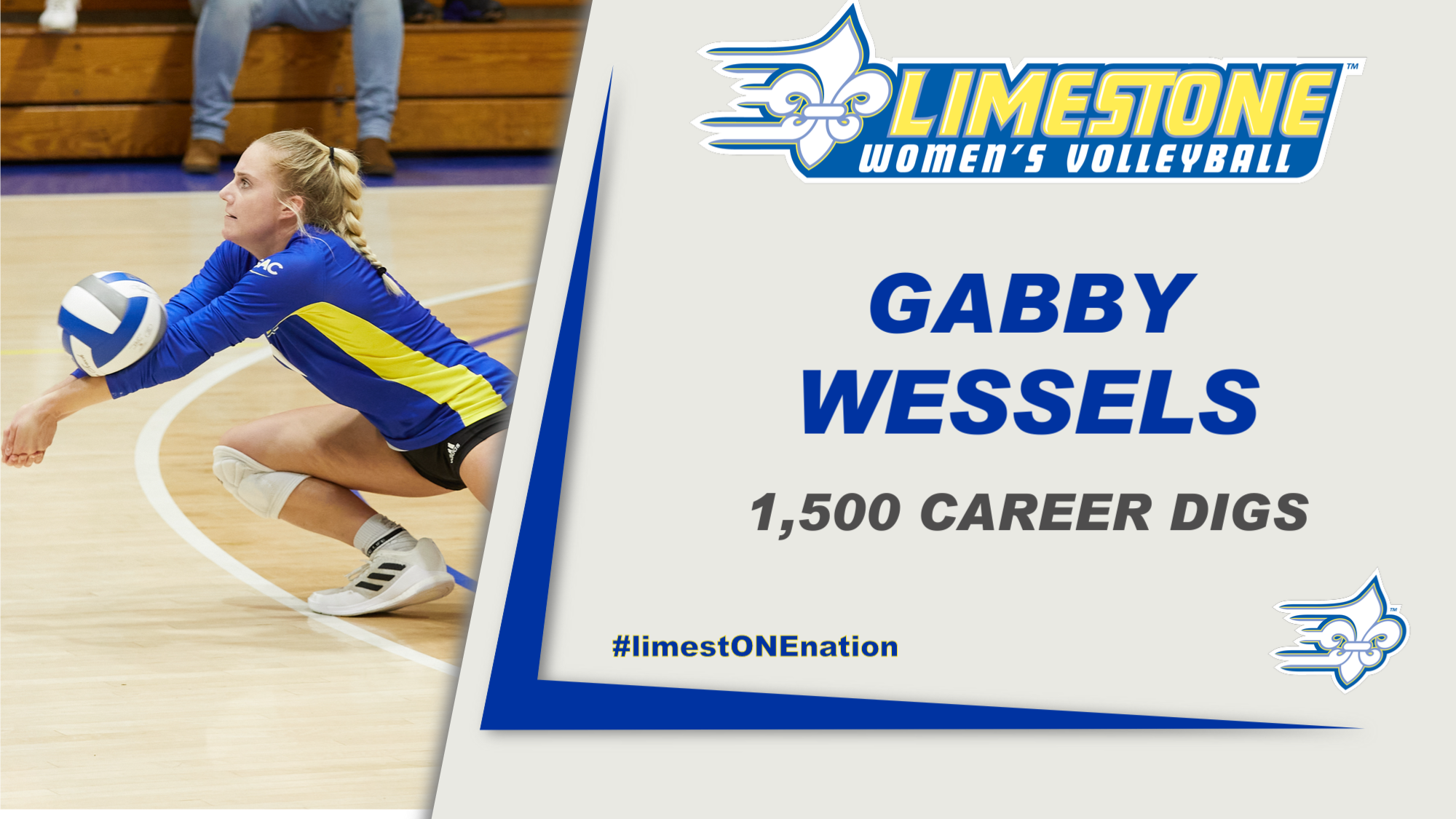 Wessels Reaches 1,500 Career Digs, Saints Sweep Cobras, 3-0 - Limestone ...