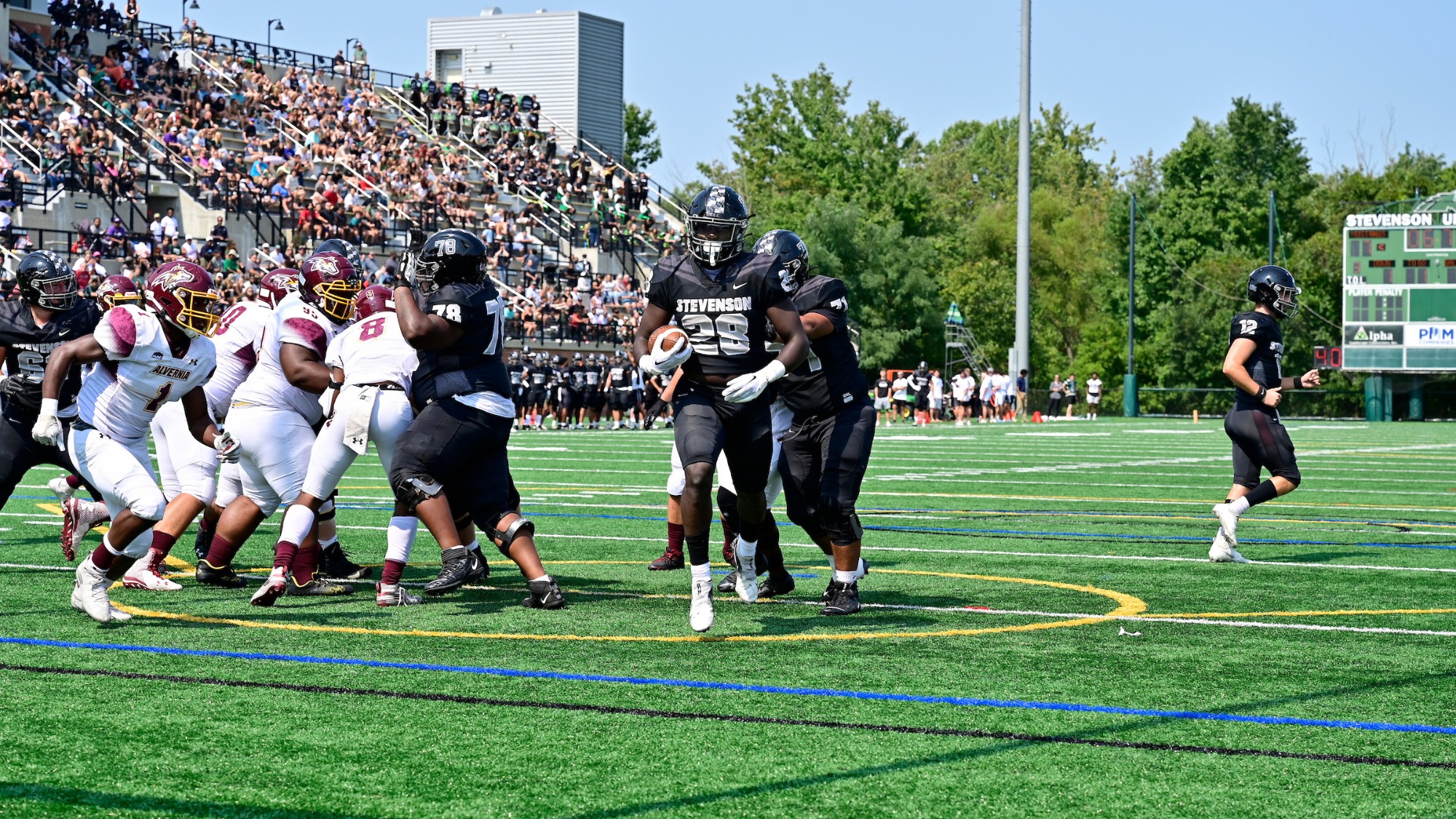 Football Comes From Behind for Fourth Straight Win - Stevenson University
